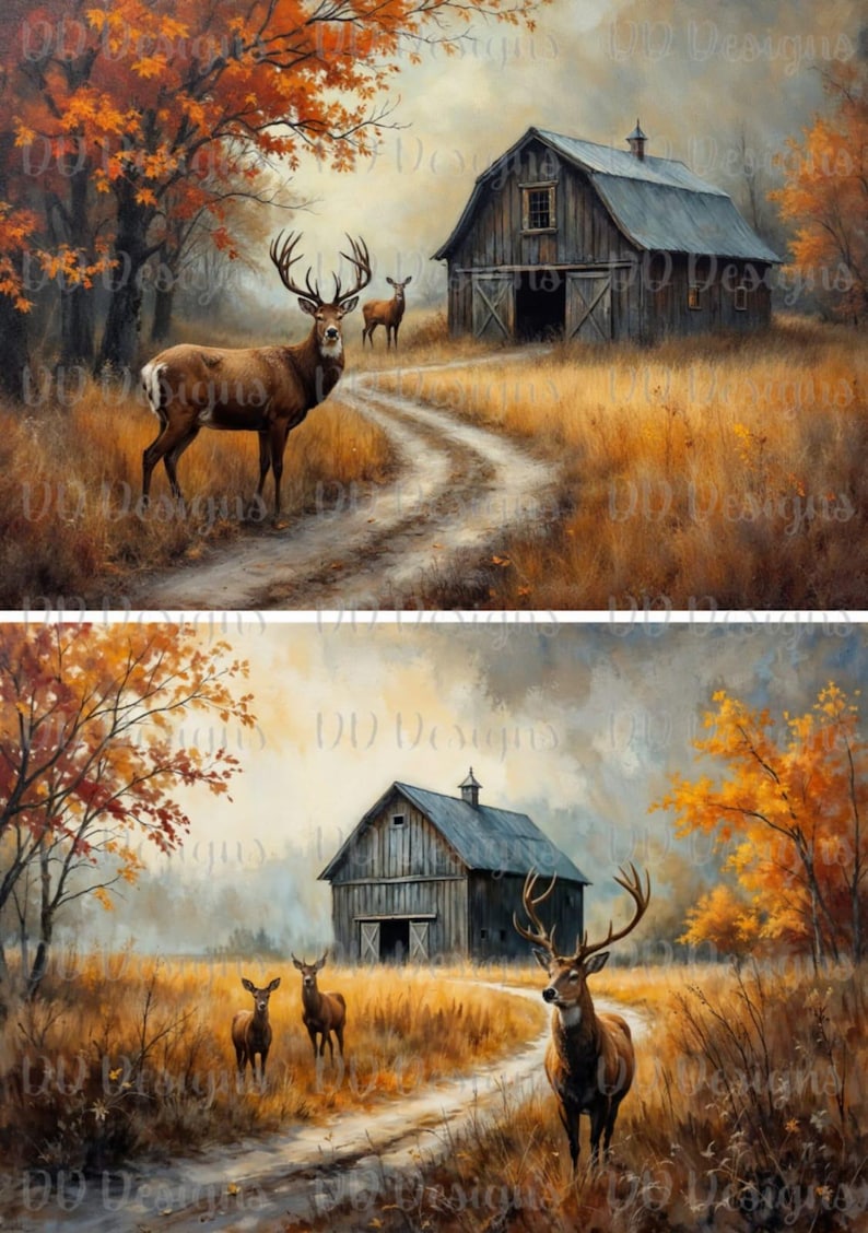 A4 Autumn Deer Rice Paper - Etsy