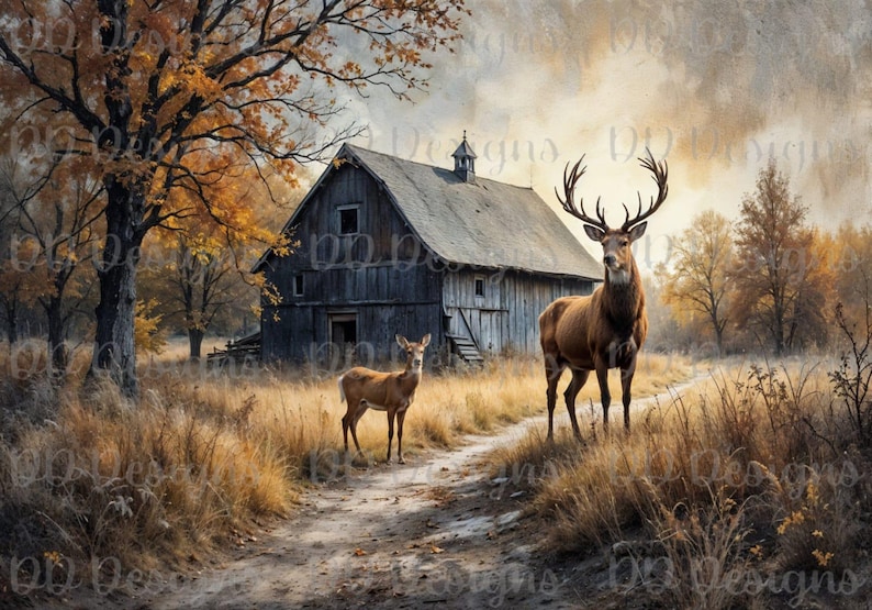 A4 Autumn Deer Rice Paper - Etsy