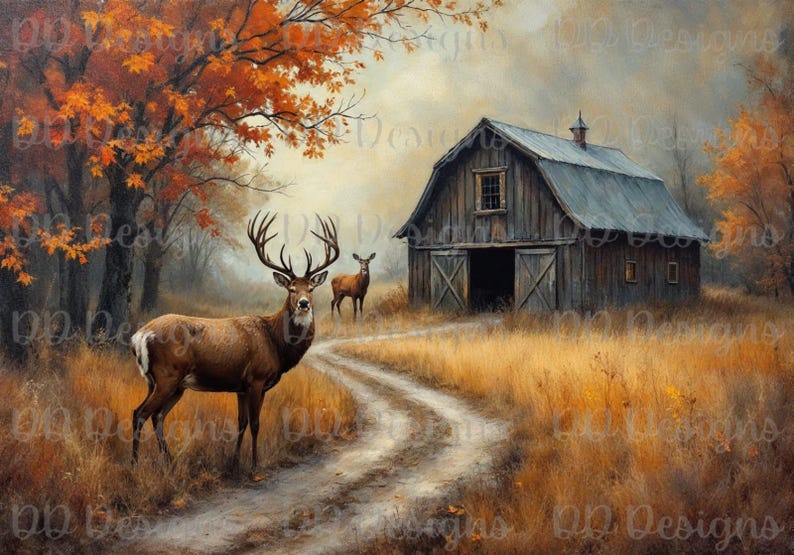 A4 Autumn Deer Rice Paper - Etsy