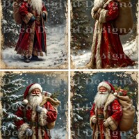 2333 Golden Santa A4 Rice Paper - Etsy