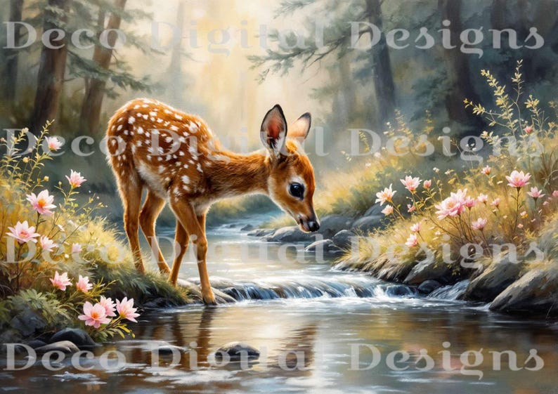 A4 Rice Paper Spring Deer - Fawn-635 - Etsy