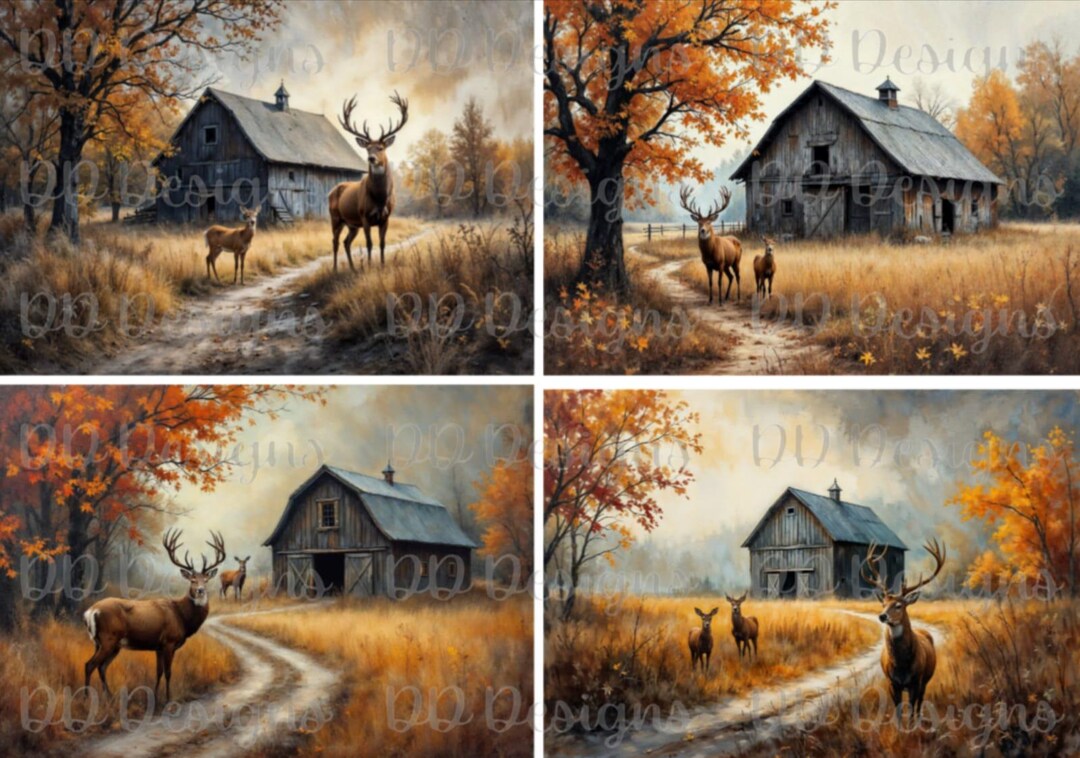 A4 Autumn Deer Rice Paper - Etsy