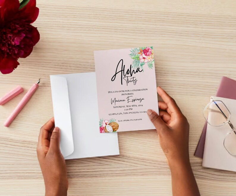 Tropical Hawaiian Theme Party Invitation - Etsy