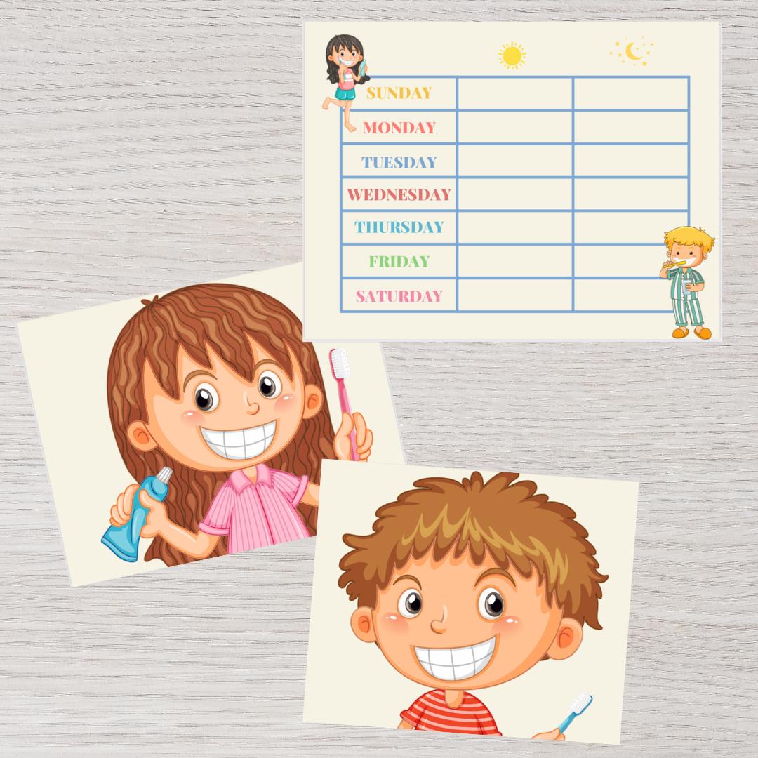 Teeth Brushing Activity Printable - Fun Interactive Dental Care Chart ...
