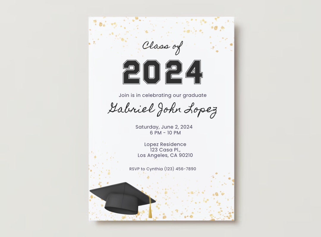 2024 Graduation Party Invitation - Etsy