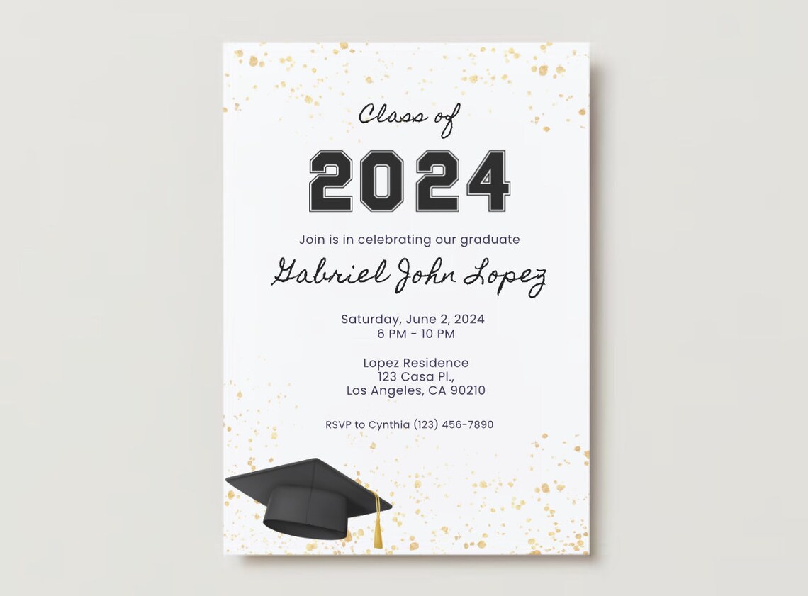 2024 Graduation Party Invitation - Etsy