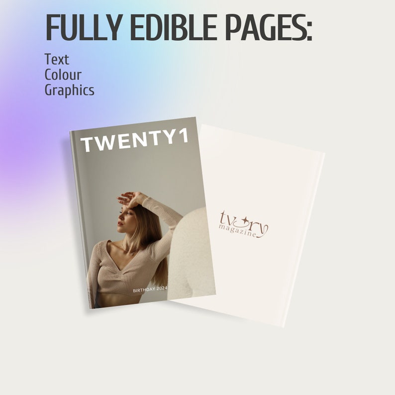Magazine Template | Birthday Personalized Magazine | Canva Template ...