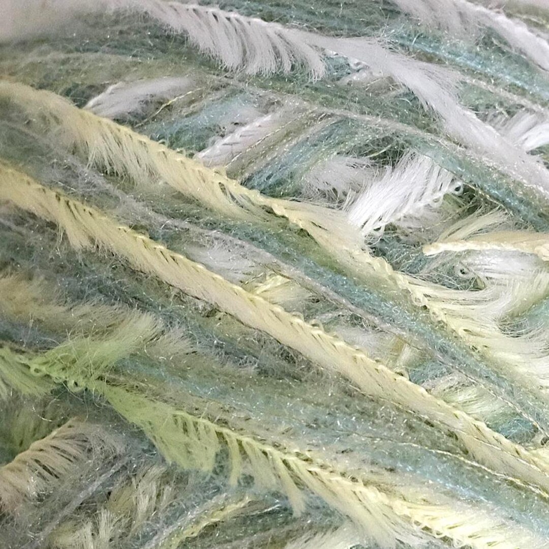 Hand Blended Art Yarn – Daffodil-inspired Gradient Faux Fur, Cotton ...