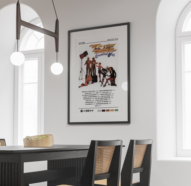 ZZ Top Poster Greatest Hits Poster Album Poster Print Album Cover ...