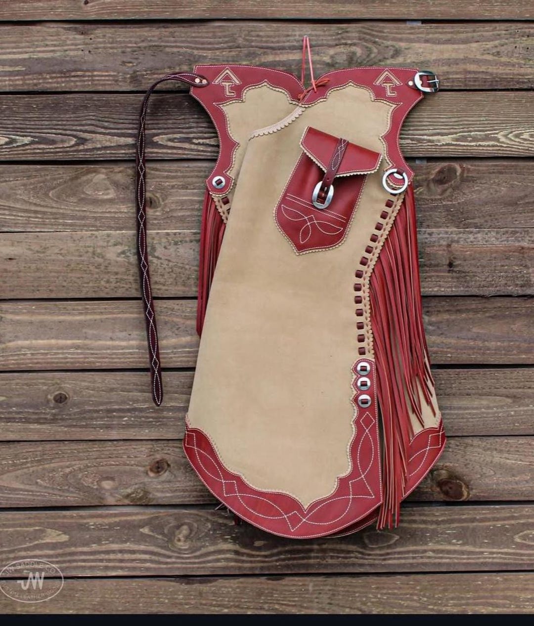 Hand Made Leather Chap Western Suede Chap Horse Riding Fringes Pant ...