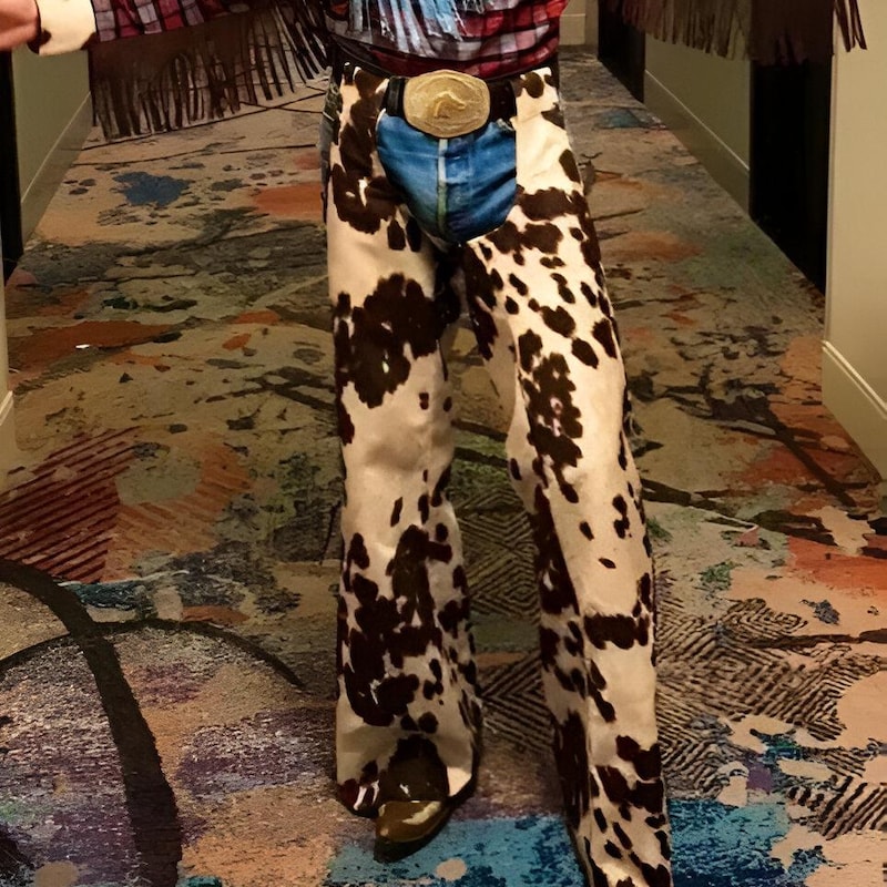 Cow Print Chaps - Etsy