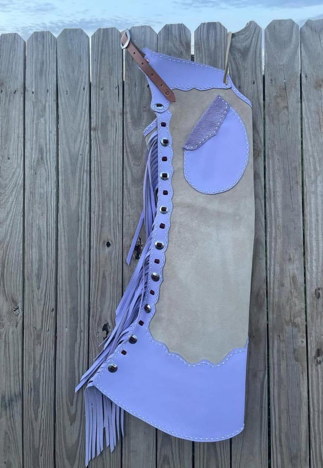 Cowgirl Leather Chap Hand Made Western Suede Chap Horse Riding Fringes ...