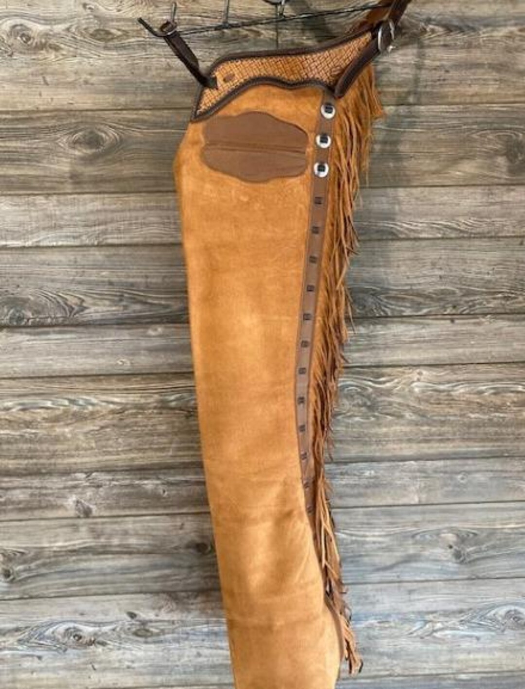 Leather Chinks Chaps Hand Made Western Suede Chap Horse Riding Fringes ...