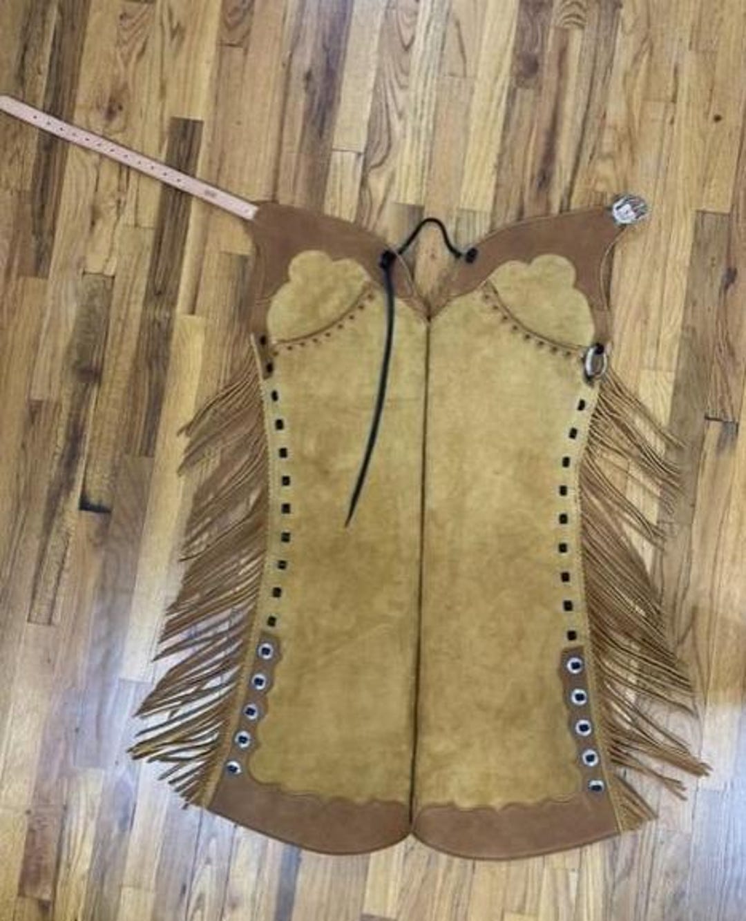 Leather Chinks Chaps Hand Made Western Suede Chap Horse Riding Fringes ...