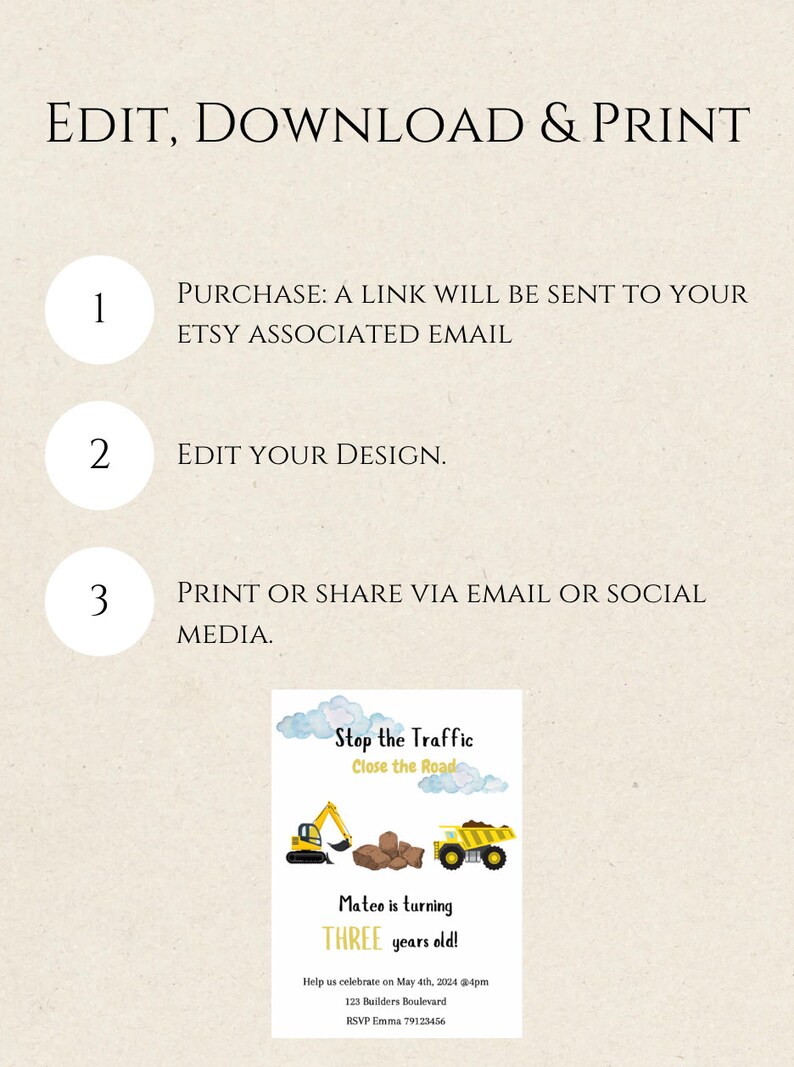 Stop the Traffic - Close the Road - Construction Themed Birthday ...