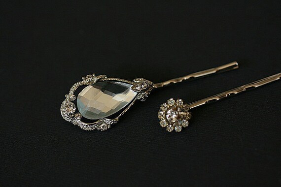 Items similar to SALE - Vintage Inspired Hair Pins Set of two on Etsy