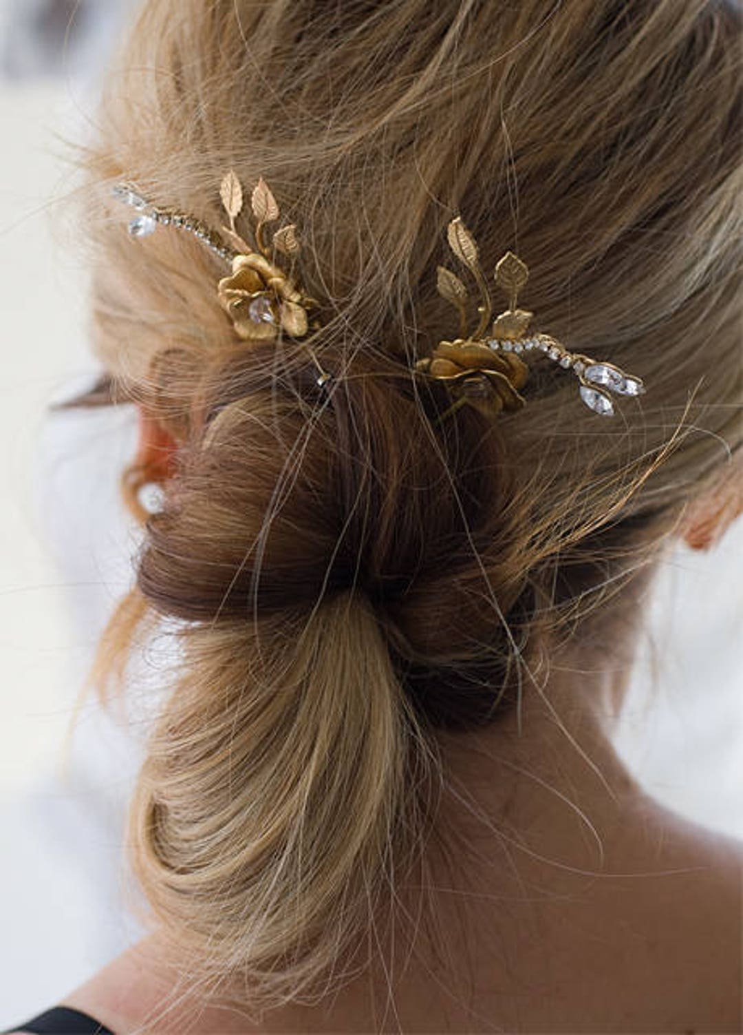 Bridal Roses Hair Pins Cocktail Hair Accessories Headpiece Floral Hair ...