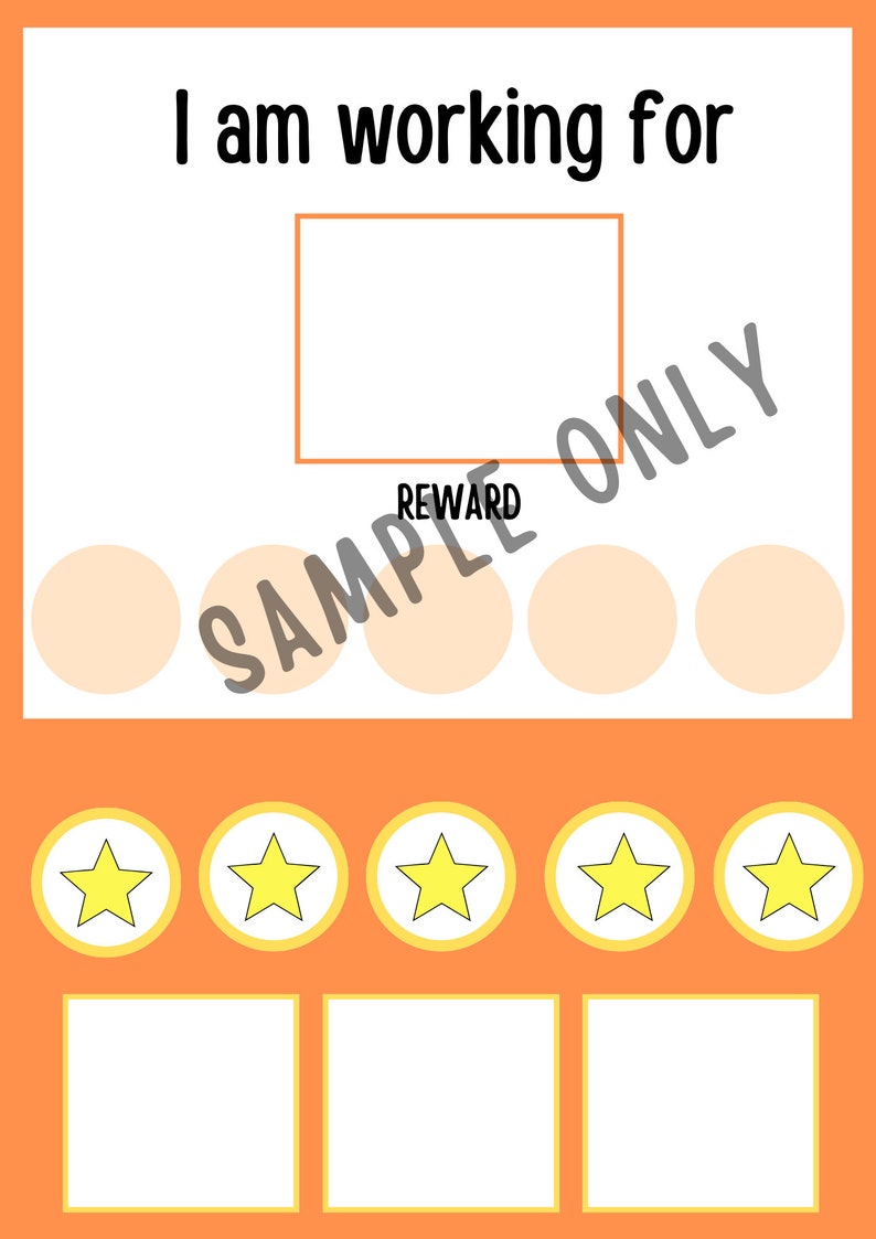 TOKEN BOARDS Reward Chart for Positive Behavior i Am Working For - Etsy