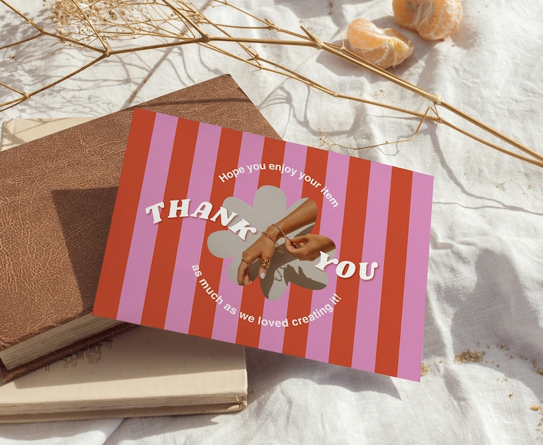 EDITABLE Business Thank You Card Template, Thanks for Your Purchase ...