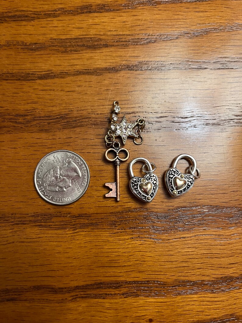 Brass Skeleton Key Celtic Heat Lock Charm Lot - Etsy