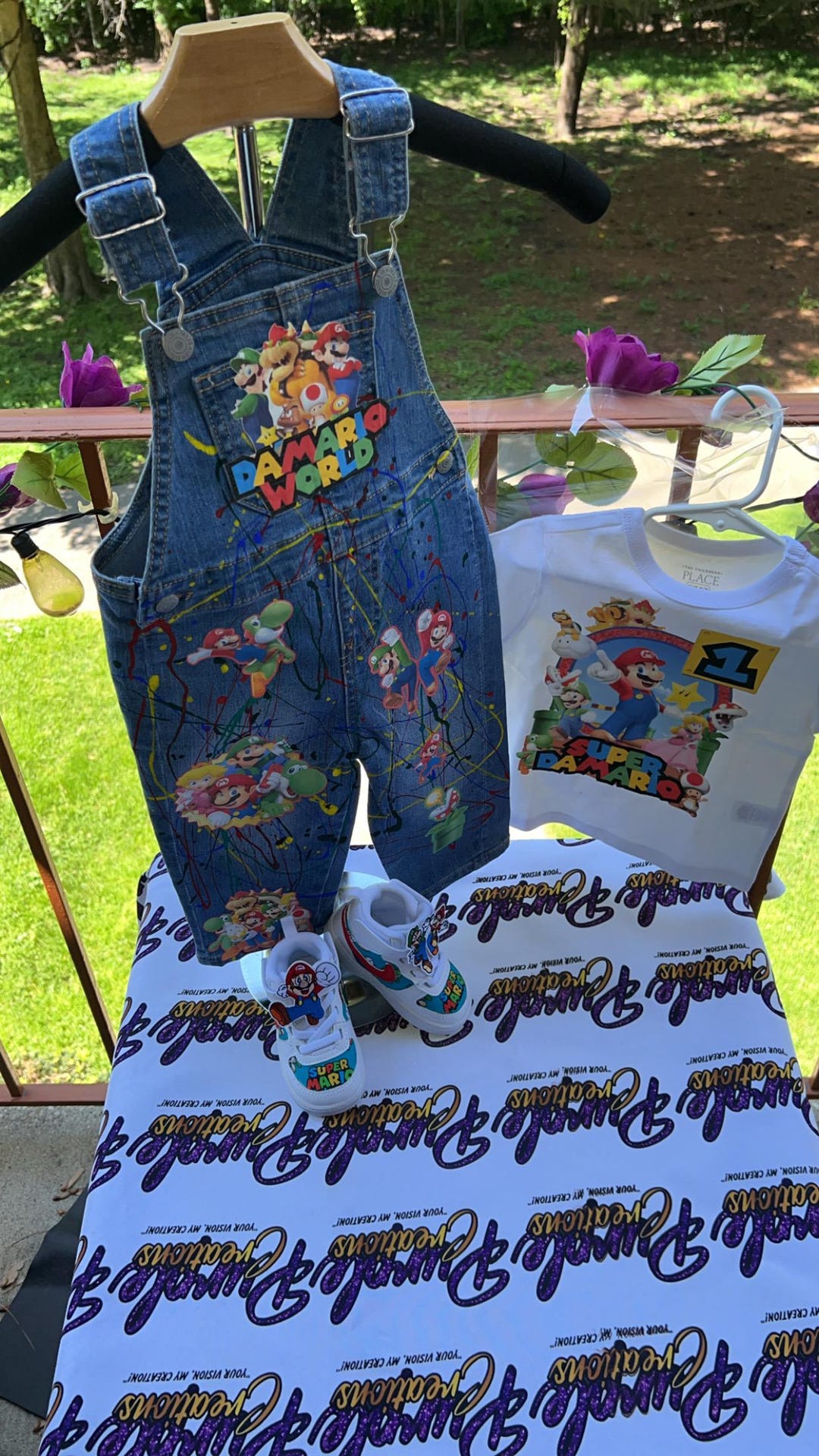 Custom Overalls, Kids Birthday Party Set, Kids Birthday Outfit, Custom ...