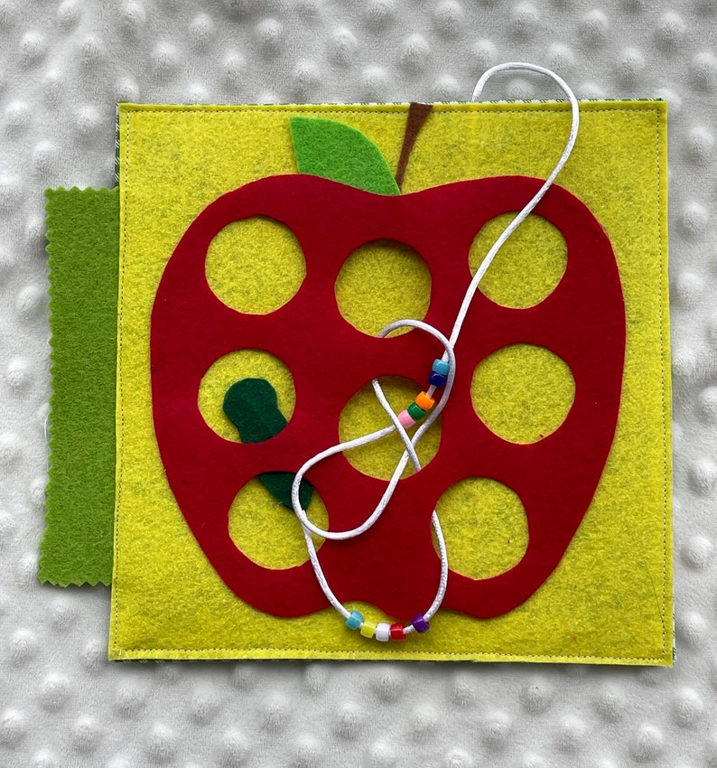 Apple Weaving Quiet Busy Book Page toddler Toy for Fine Motor ...
