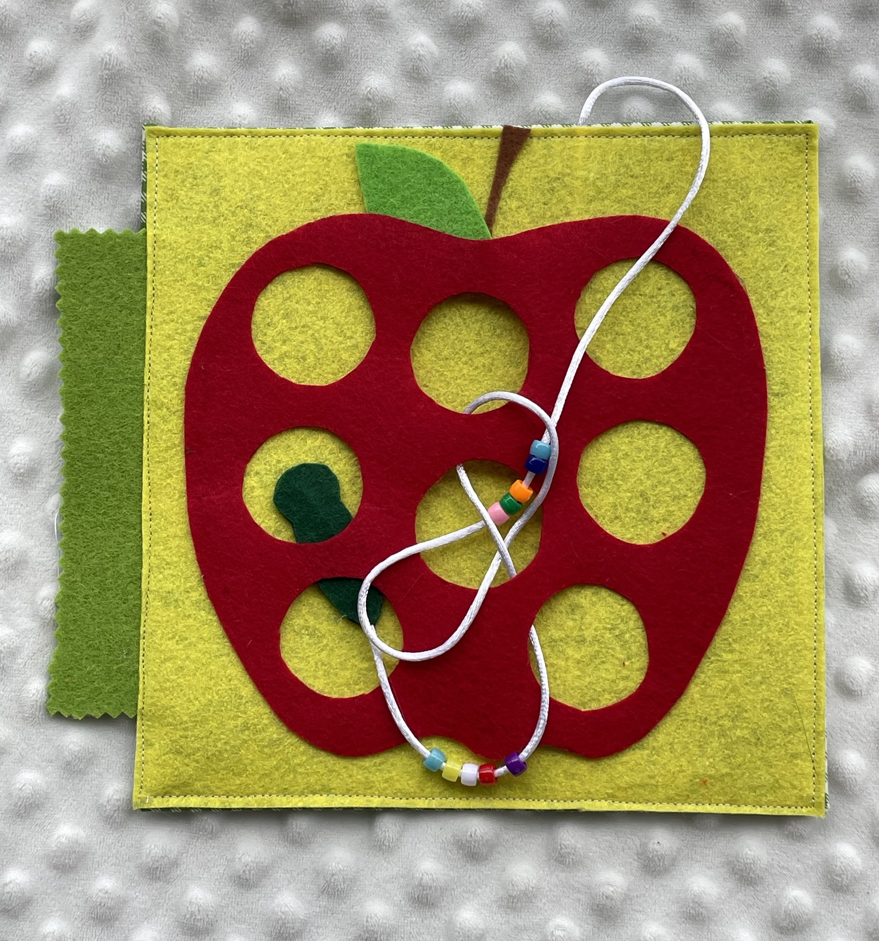 Apple Weaving Quiet Busy Book Page (toddler Toy for Fine Motor ...