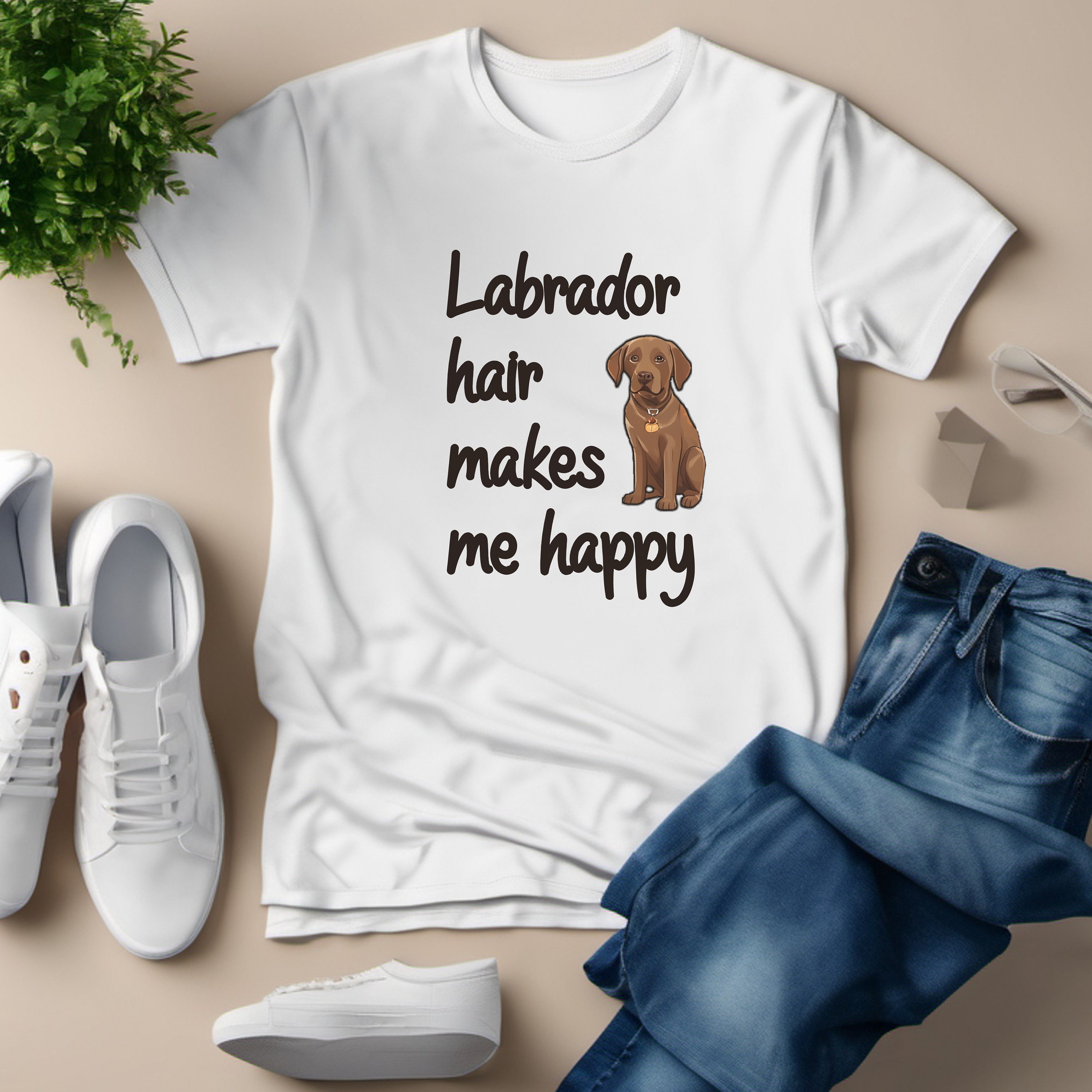 Cute Lab Hair T-shirt for Labrador Retriever Lover, Funny Lab Shirt for ...
