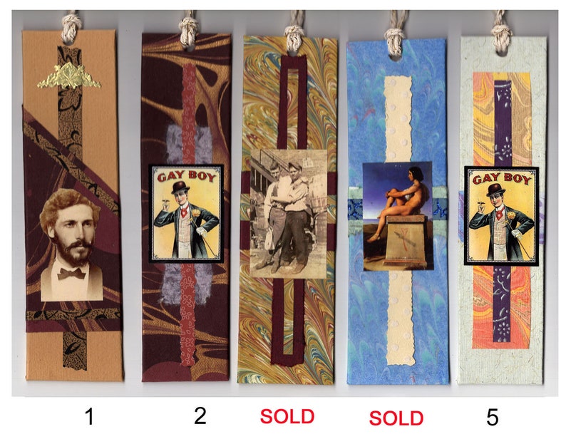 Gay Boy Bookmarks Each Sold Separately - Etsy