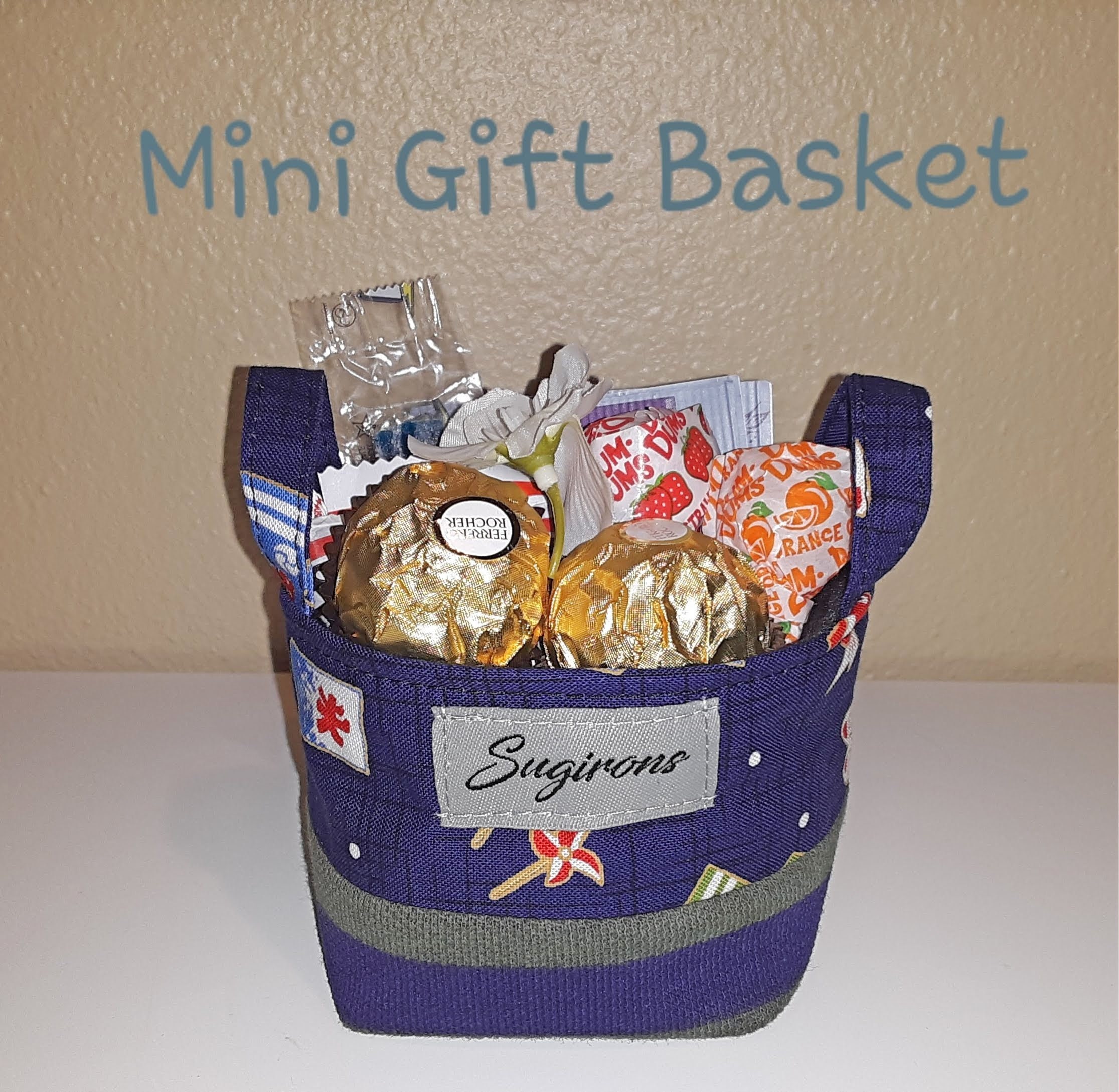 Mini Gift Basket Small Fabric Basket With Handles Small Organizing ...
