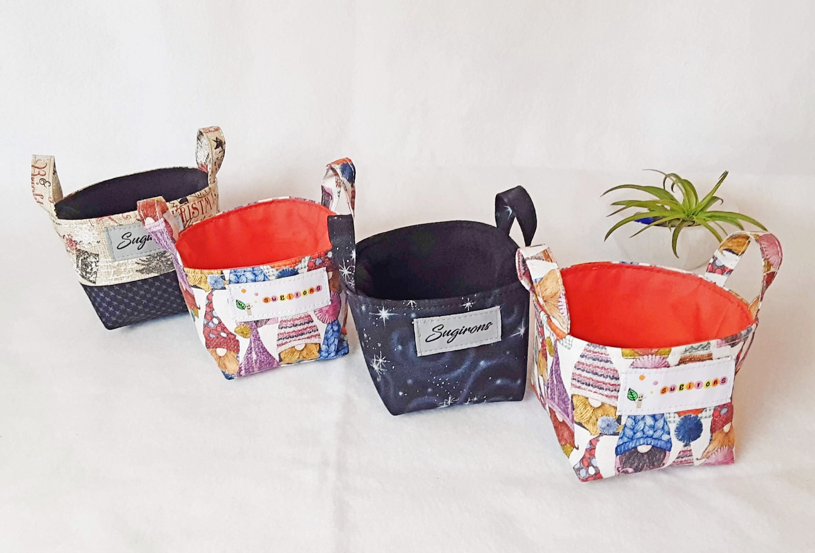 Mini Gift Basket Small Fabric Basket With Handles Small Organizing ...