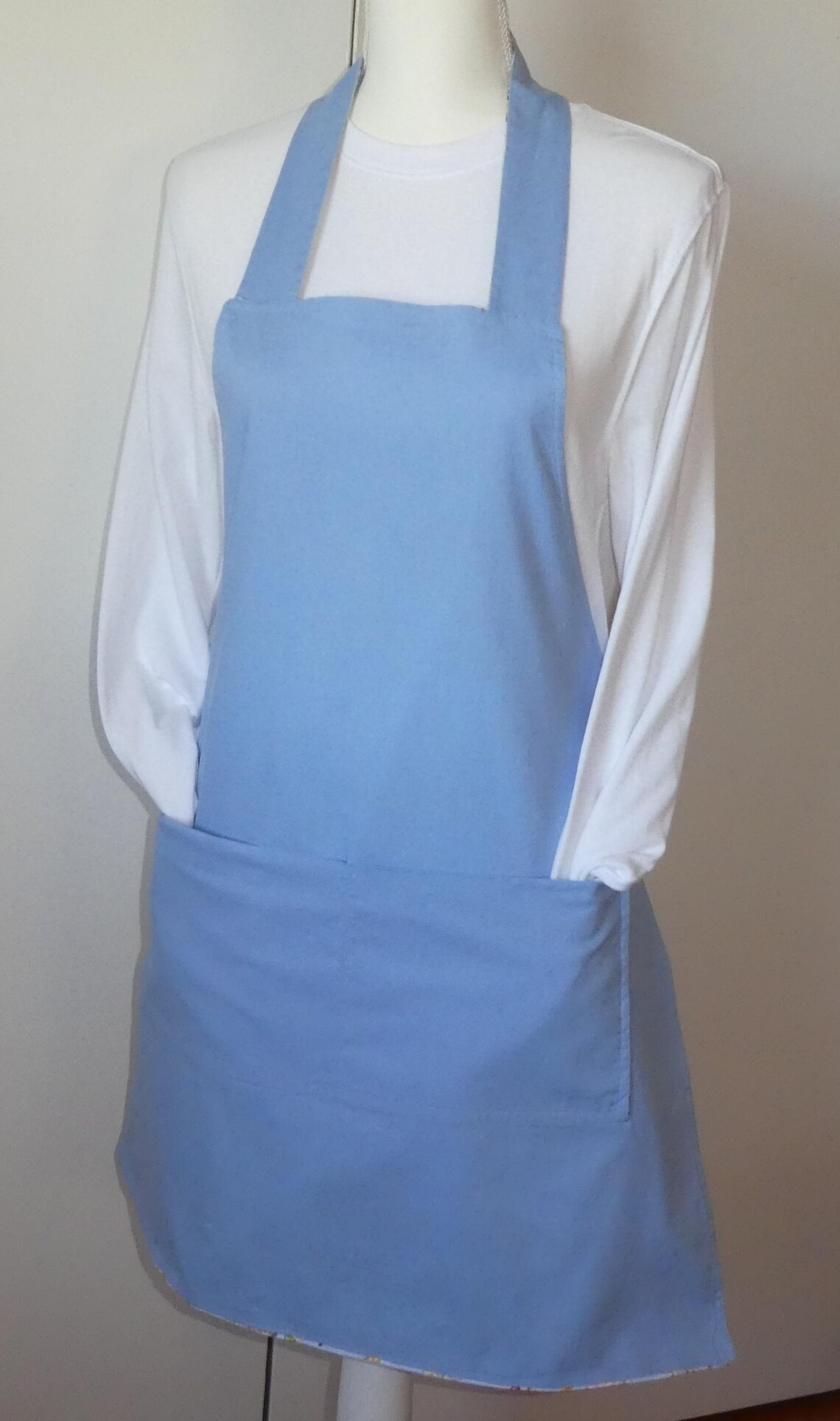 Reversible Cotton Apron – Easter Bunny & Lamb Print, Farmhouse Kitchen ...