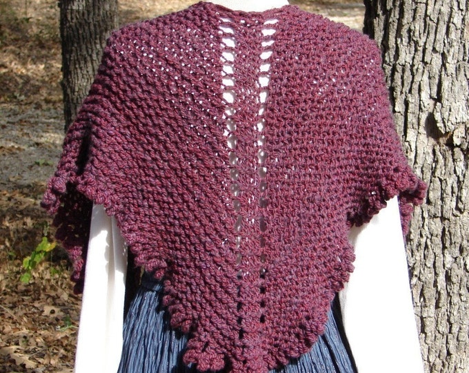 Pattern for Top Down Shawl Made With Bulky Yarn and US 13 Knitting ...