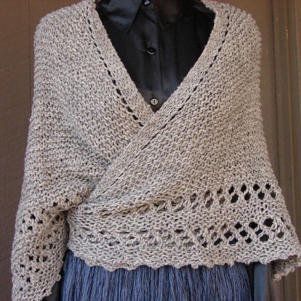 Hand Knitted Shawl Pattern - Etsy
