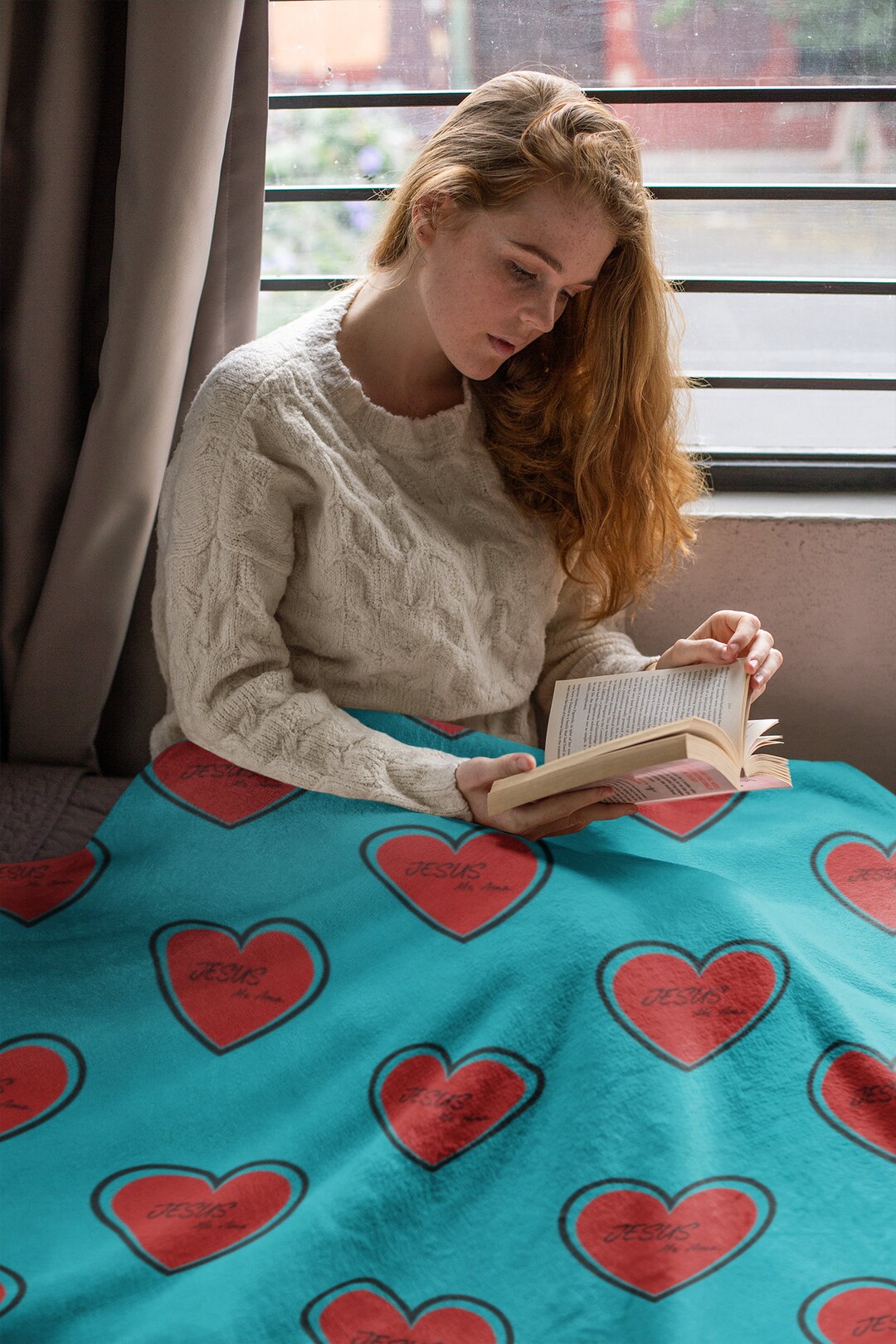 Manta Religiosa, Cristiana Jesus Me Ama Para Regalar. Religious Blanket ...