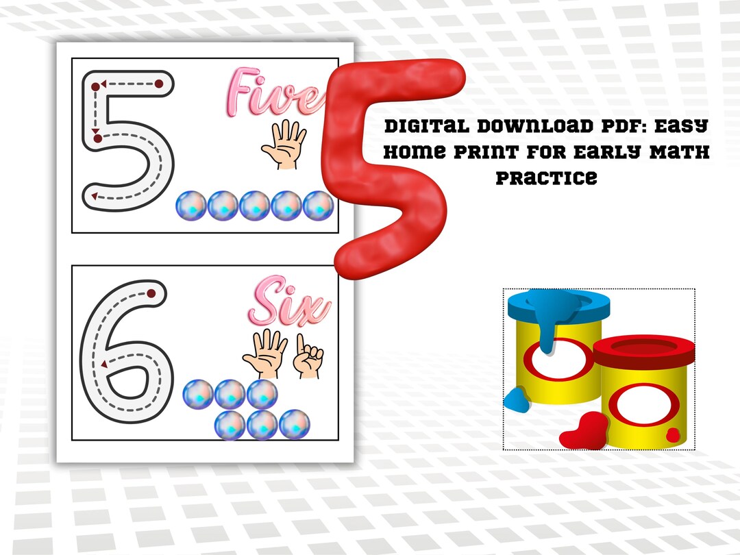 Number Tracing Worksheets 1-10: Playdough Mats, Preschool Activities ...