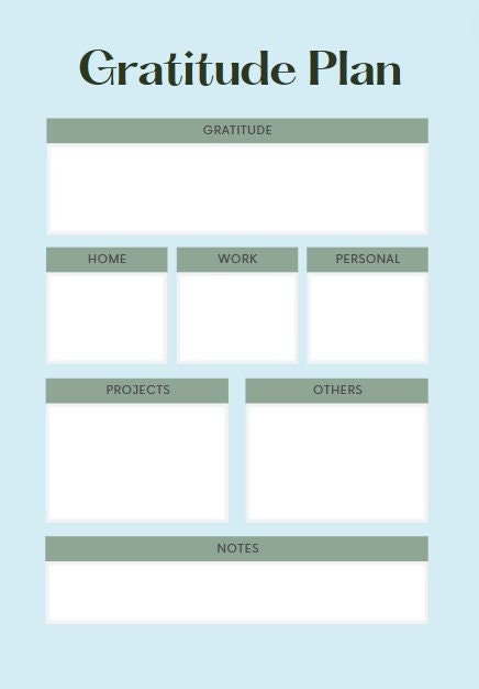 Printable Gratitude Journal Template Daily, Weekly, Monthly Reflections ...