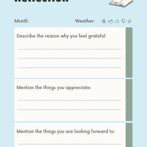 Printable Gratitude Journal Template - Daily, Weekly, Monthly ...