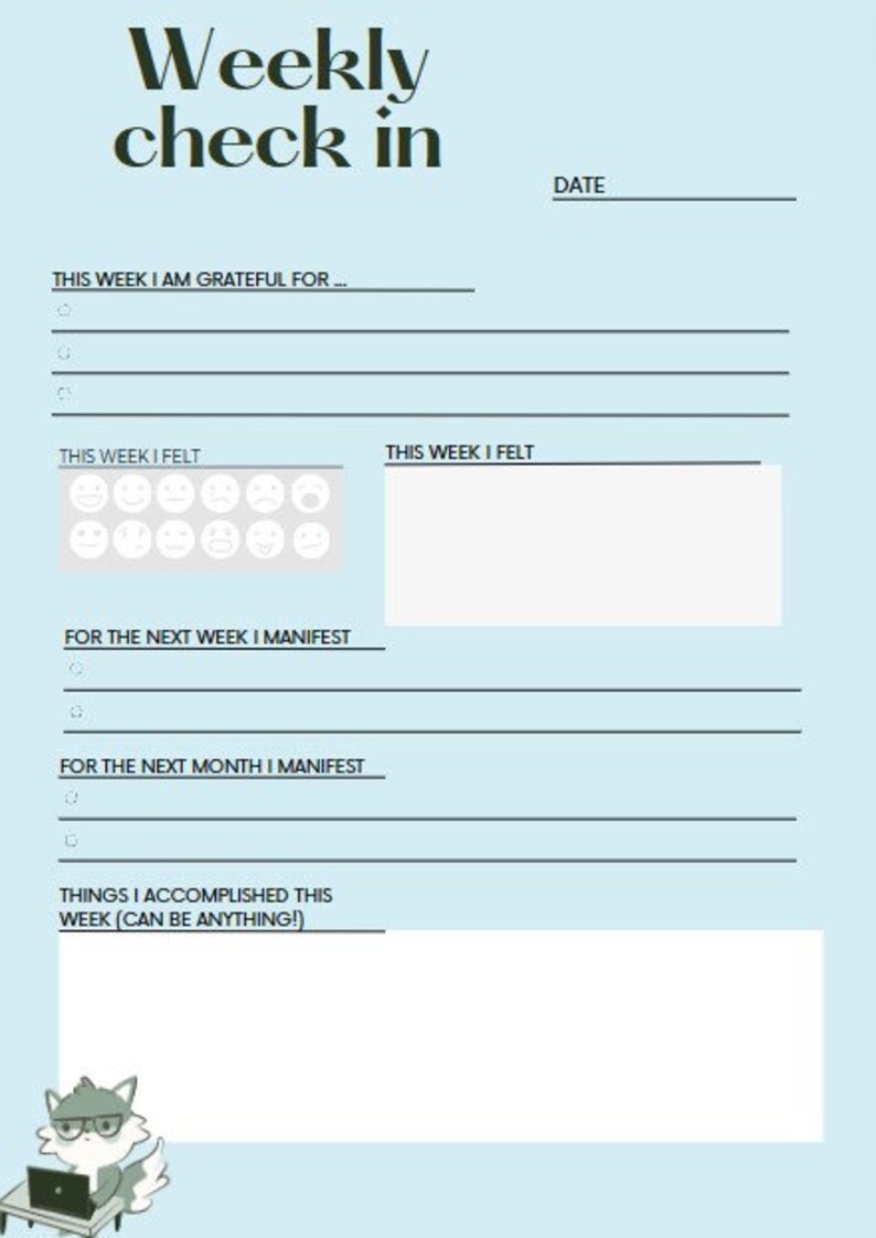 Printable Gratitude Journal Template - Daily, Weekly, Monthly ...