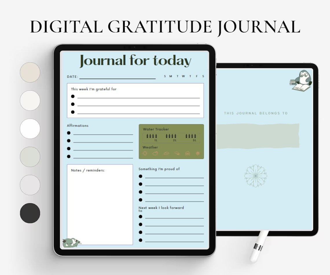 Printable Gratitude Journal Template - Daily, Weekly, Monthly ...