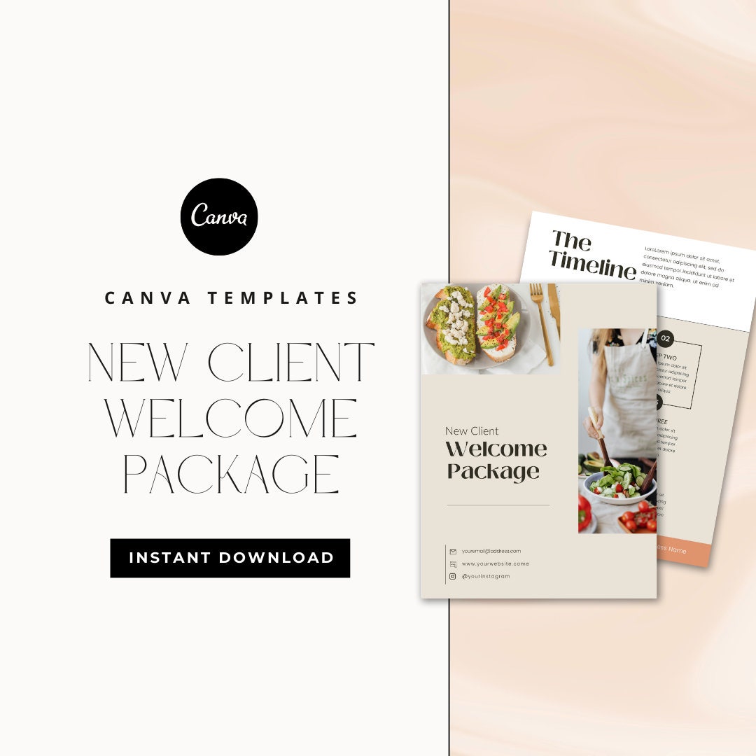 Health Coach Canva Template Welcome Package, Business Information ...