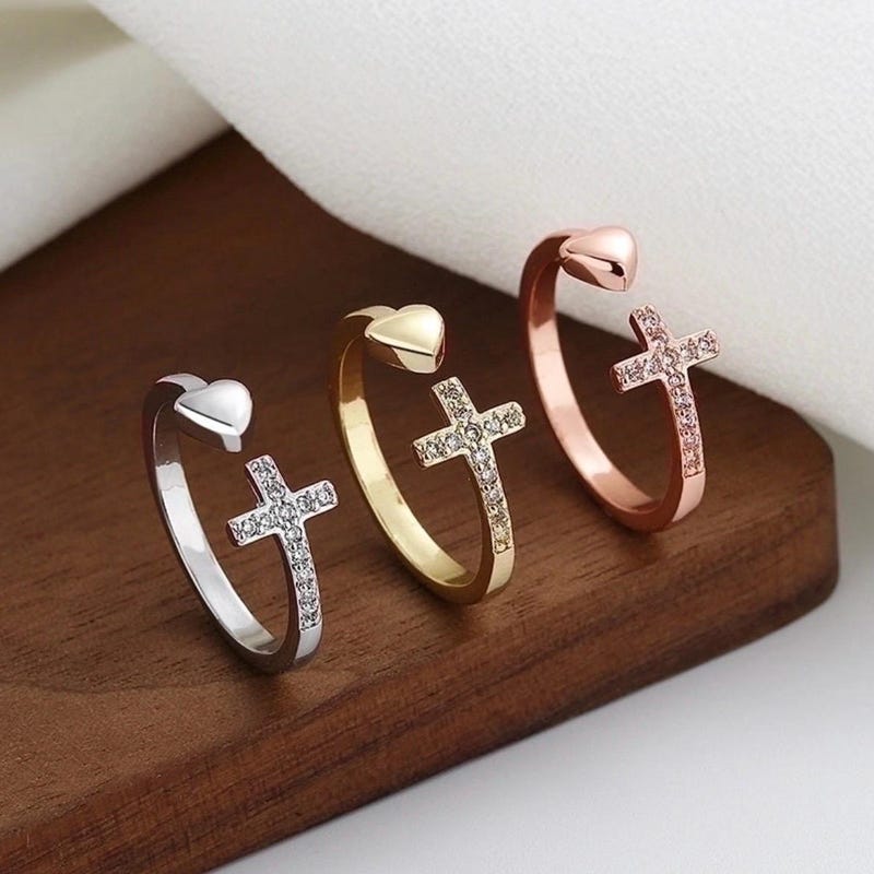 Cross Faith Ring Silver - Etsy