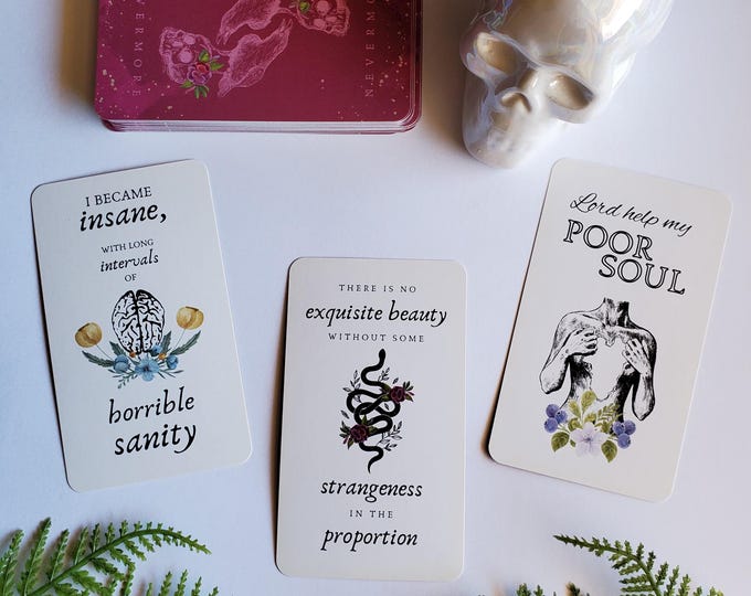 Nevermore Oracle Card Deck: the Words of Edgar Allan Poe - 40 Cards - Etsy