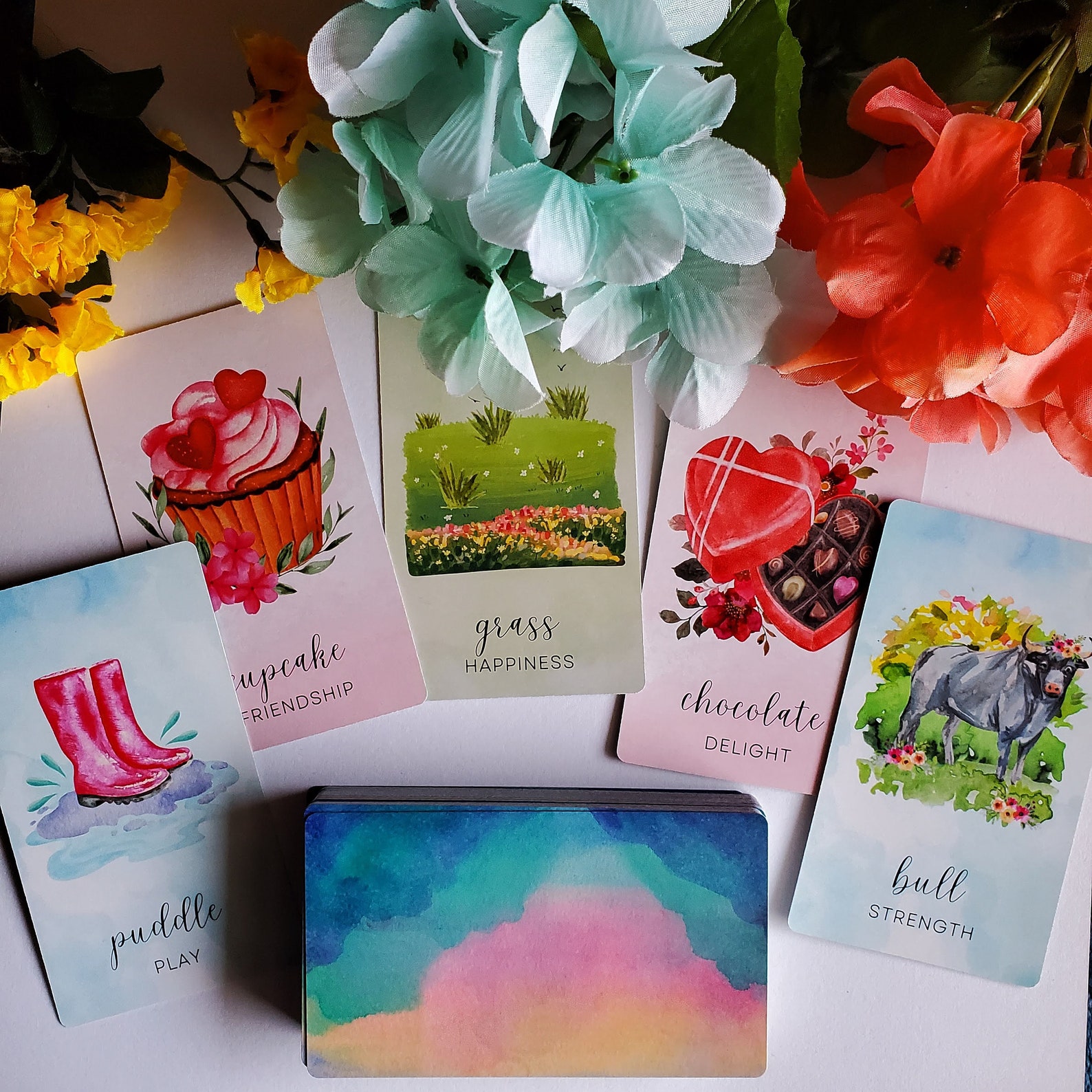 Spring Equinox Oracle Card Deck, Pastel Imagery, 50 Cards (PDF ...
