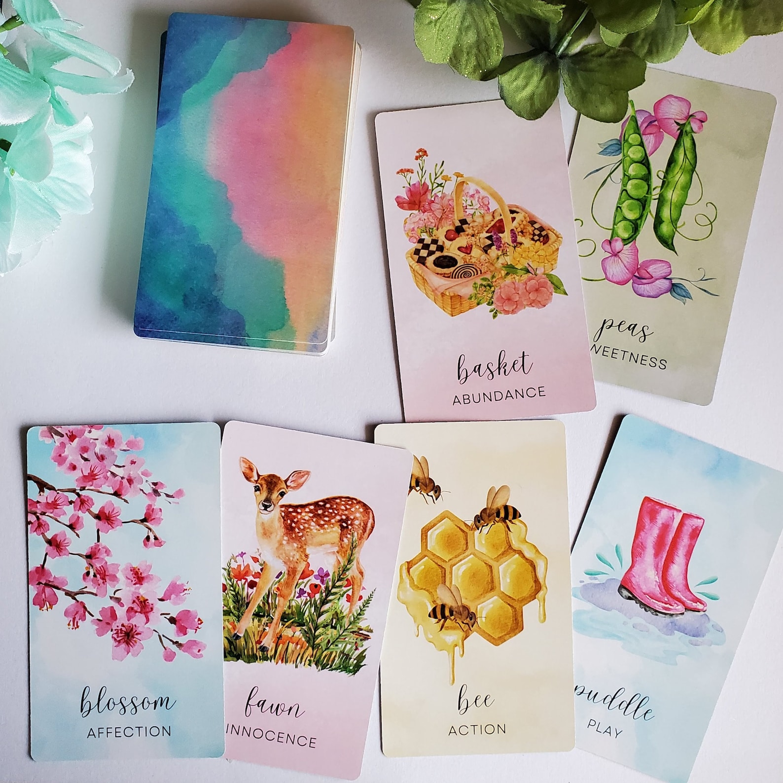 Spring Equinox Oracle Card Deck, Pastel Imagery, 50 Cards (PDF ...