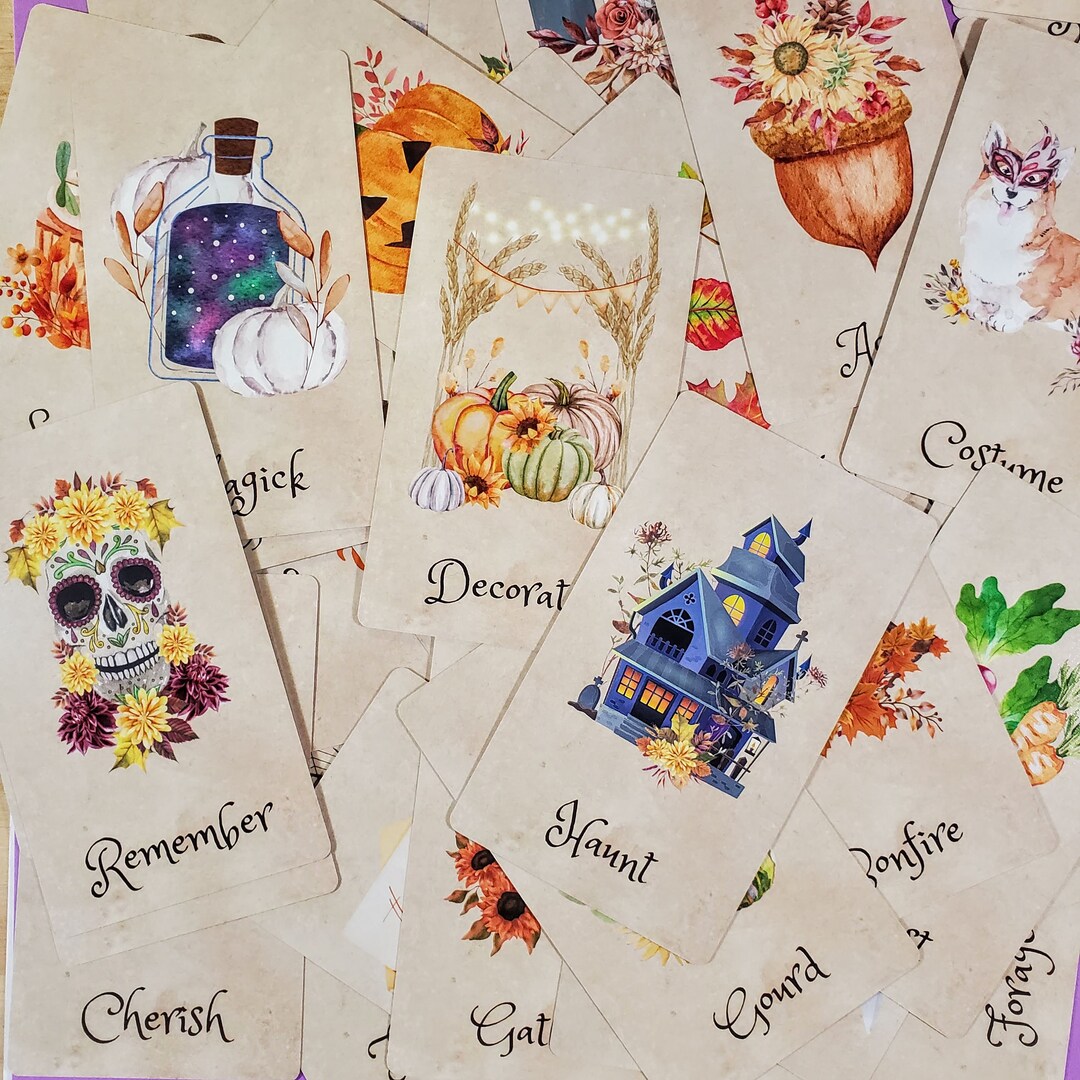 Autumn Vibes Oracle 50 Cards Featuring All Things Fall Plus - Etsy