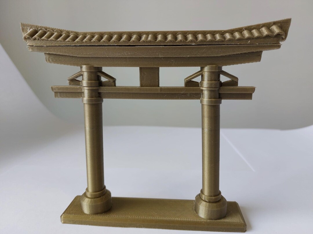 Miniature Japanese Torii Gate, Bronze or Red and Black. Full of Details ...