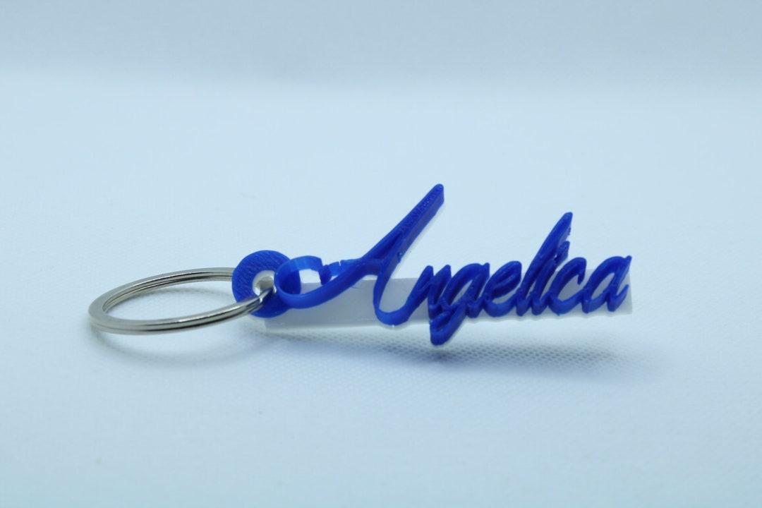 Personalized 3D Key Rings With Two-color Names or Phrases, for Home ...