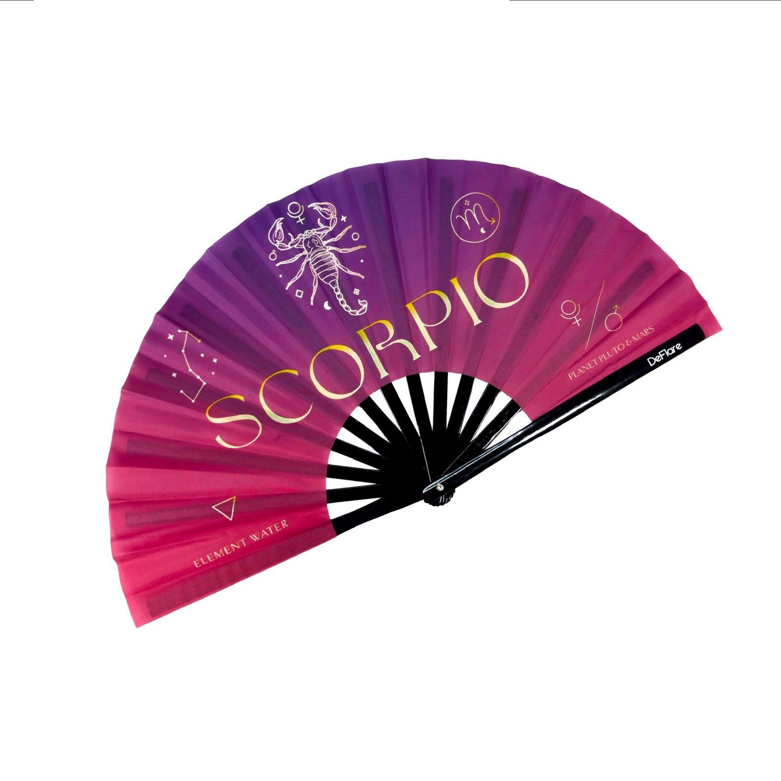 Scorpio Rave Fan | Zodiac Sign Hand Fan | Astrology Rave Fan | Hand Fan ...
