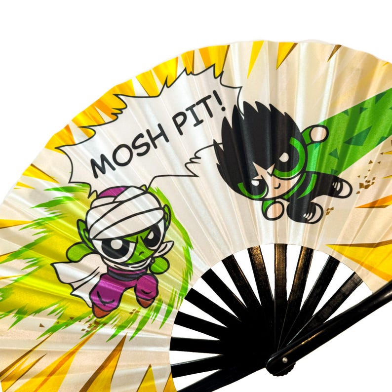 MOSH PIT Anime Rave Fan: Festival Folding Hand Fan - Etsy